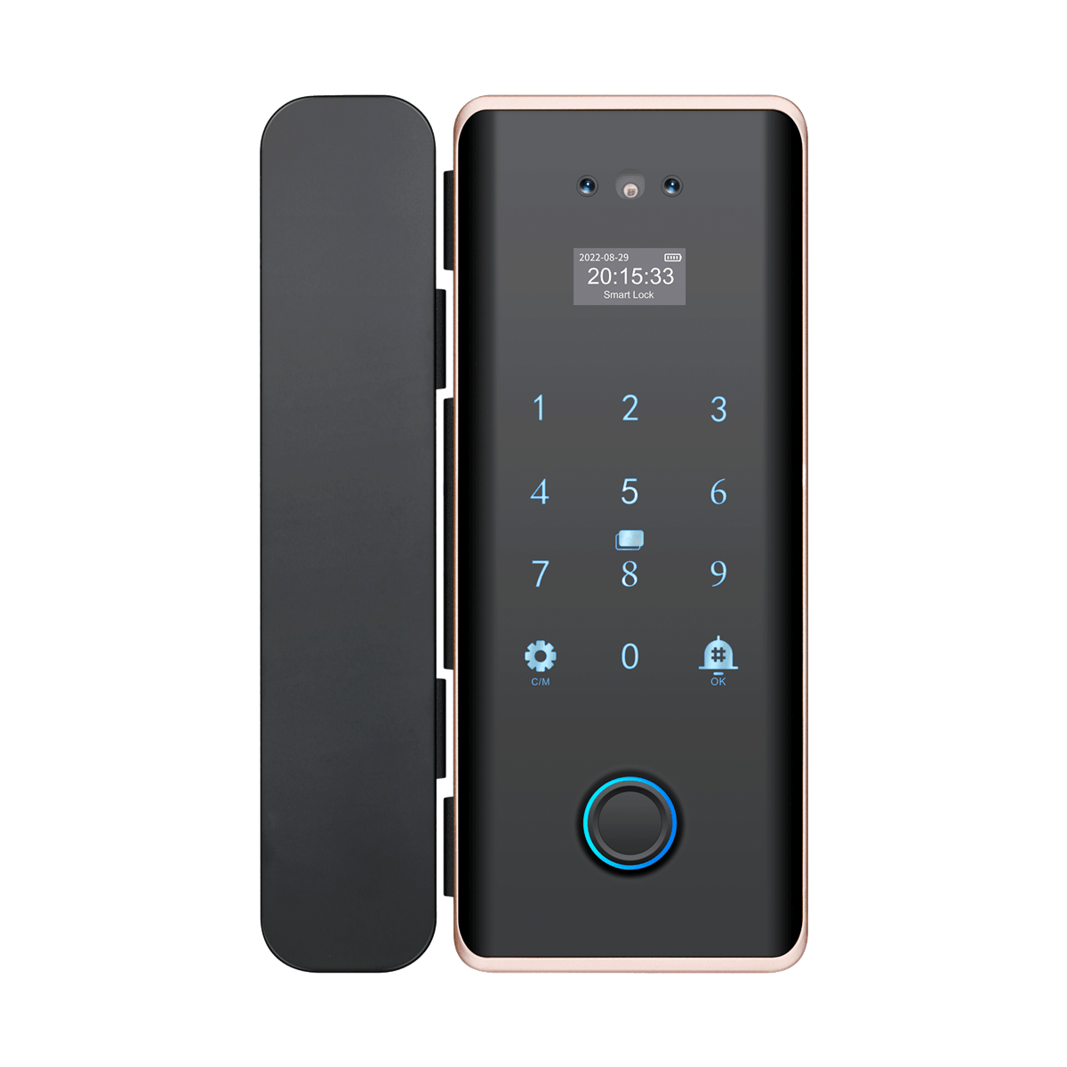 Smart Lock For Glass Door With Password And Fingerprint Functionality ...