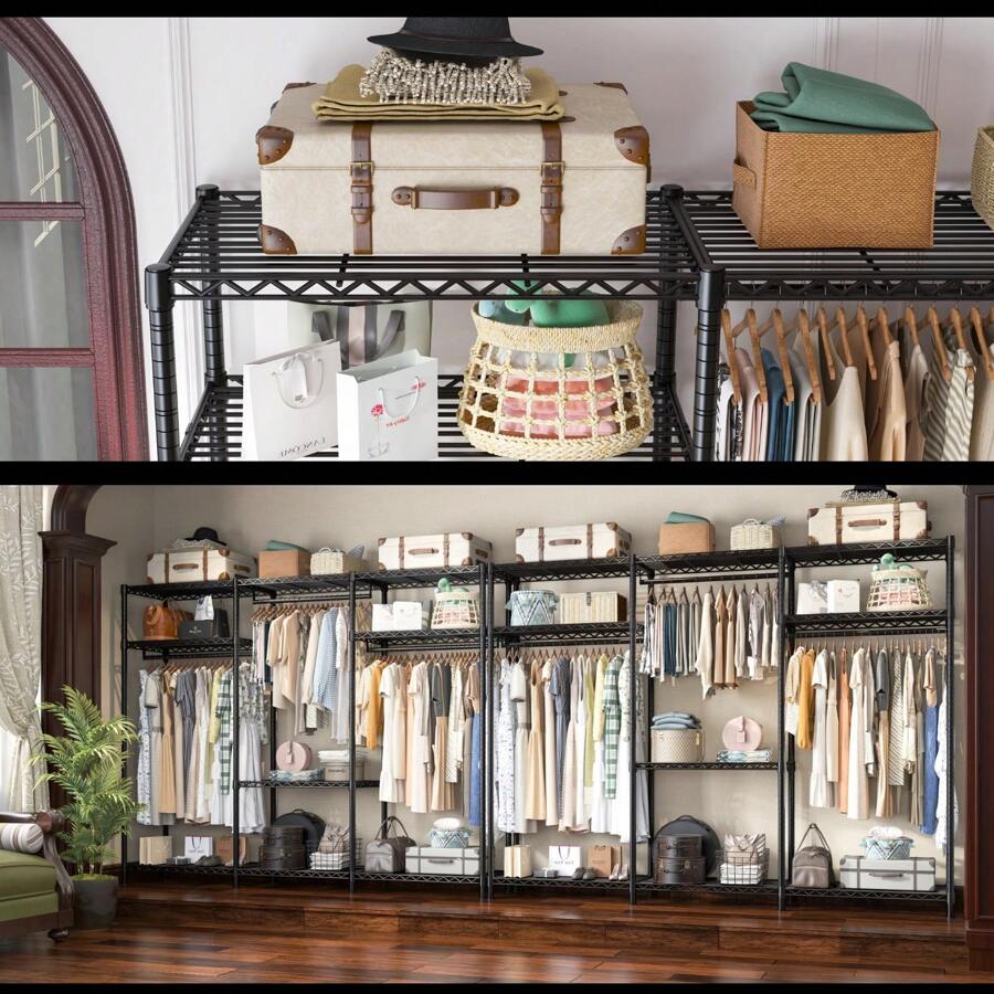 Raybee Wire Garment Rack Heavy Duty Clothing Rack for Hanging Clothes ...