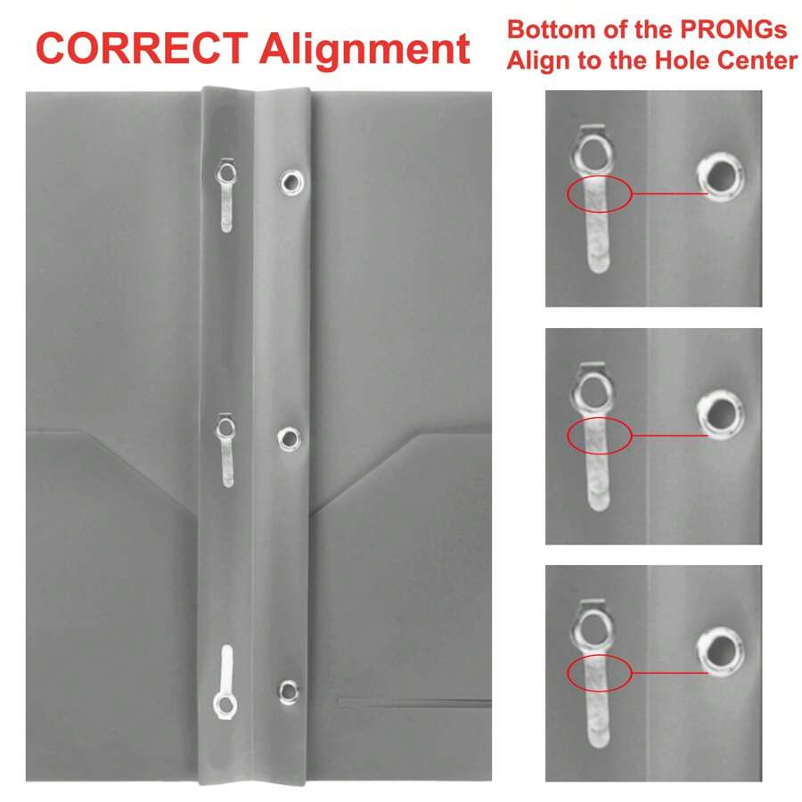 Youngever 6 Pack Heavy Duty Plastic Two Pocket Folders with 3 Prongs ...