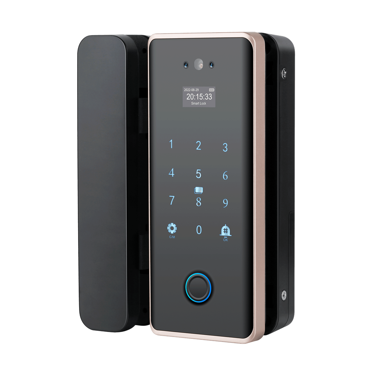 Smart Lock For Glass Door With Password And Fingerprint Functionality ...