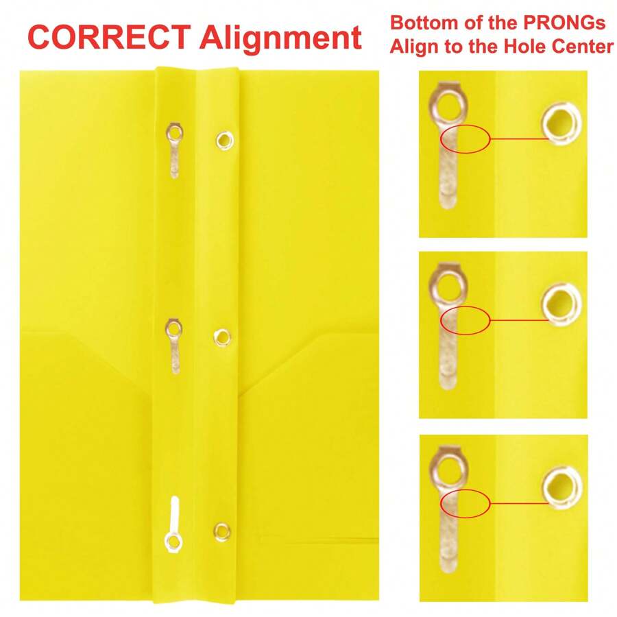 Youngever 6 Pack Heavy Duty Plastic Two Pocket Folders with 3 Prongs ...