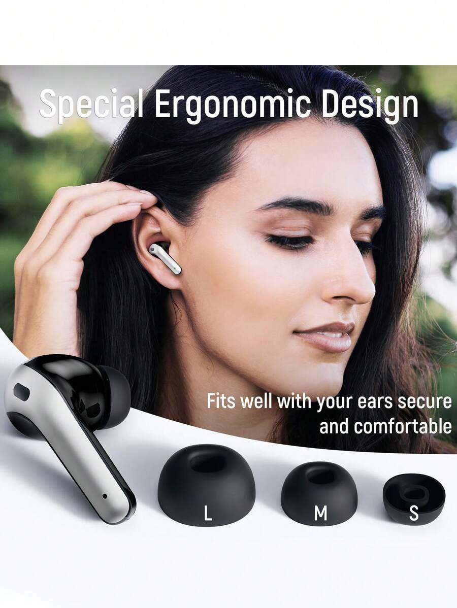 Kabellose Bluetooth Ohrhörer mit 60H Spielzeit, Ohrstöpsel mit LED Ladestandsanzeige, Ladeetui ...