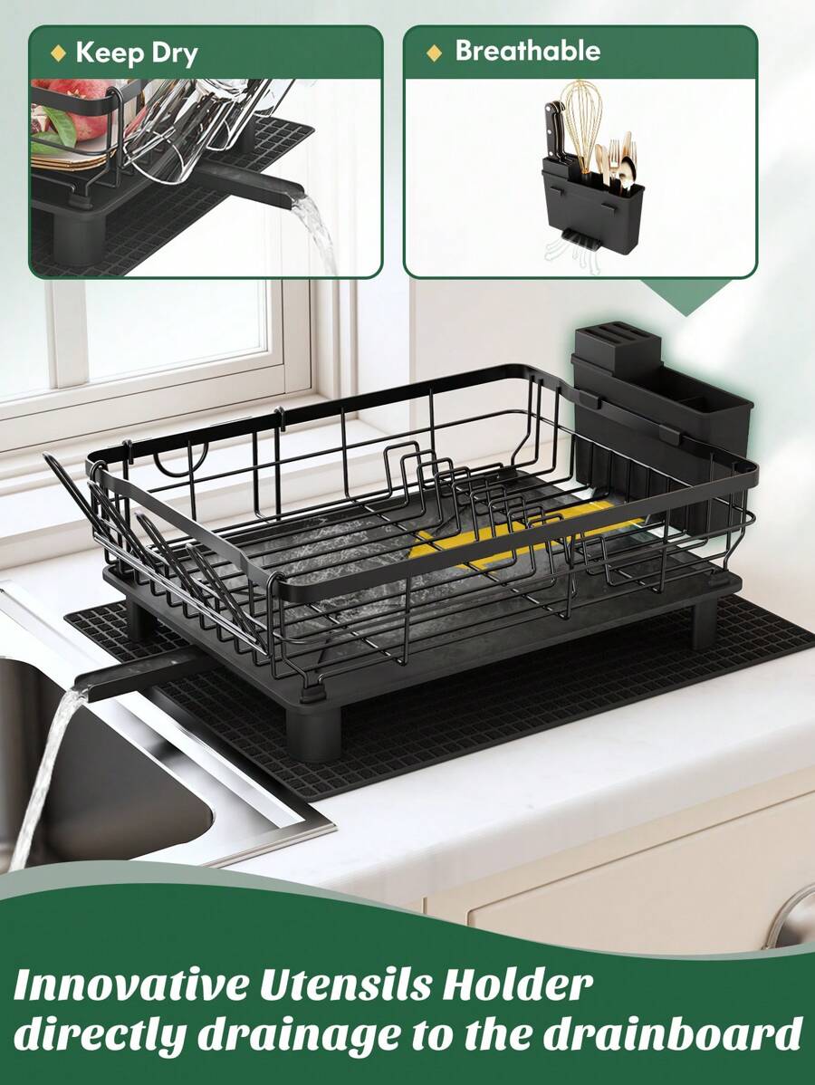 Dish Drying Rack with Drainboard Set, Stainless Steel Dish Drainers for ...