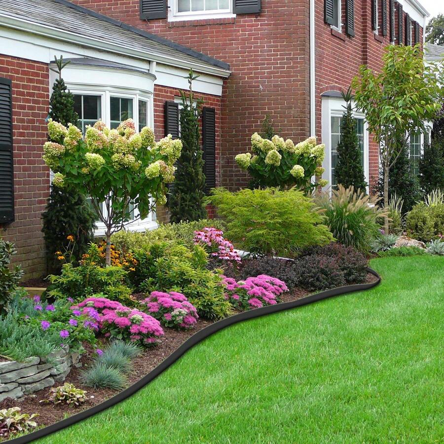 Landscape Edging Kit 33 FT With 40 Spikes, No Dig Garden Edging 2 Inch ...