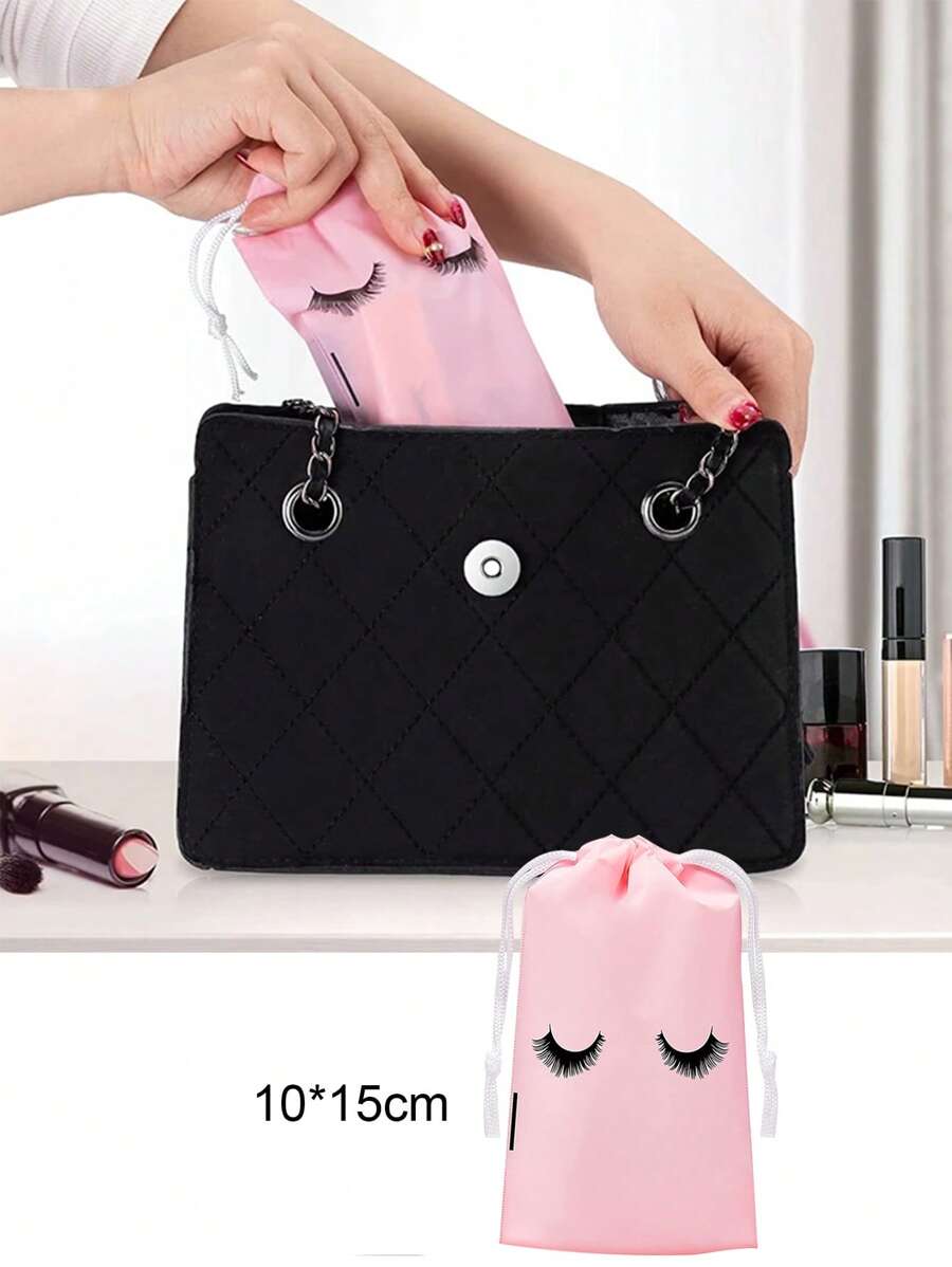 10Pcs Empty Eyelash Extension Aftercare Bags Reusable Lash Gift Bag ...