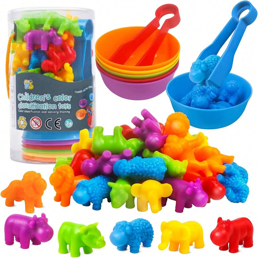 Counting Animals Matching Games Sensory Toys With Sorting Bowls ...