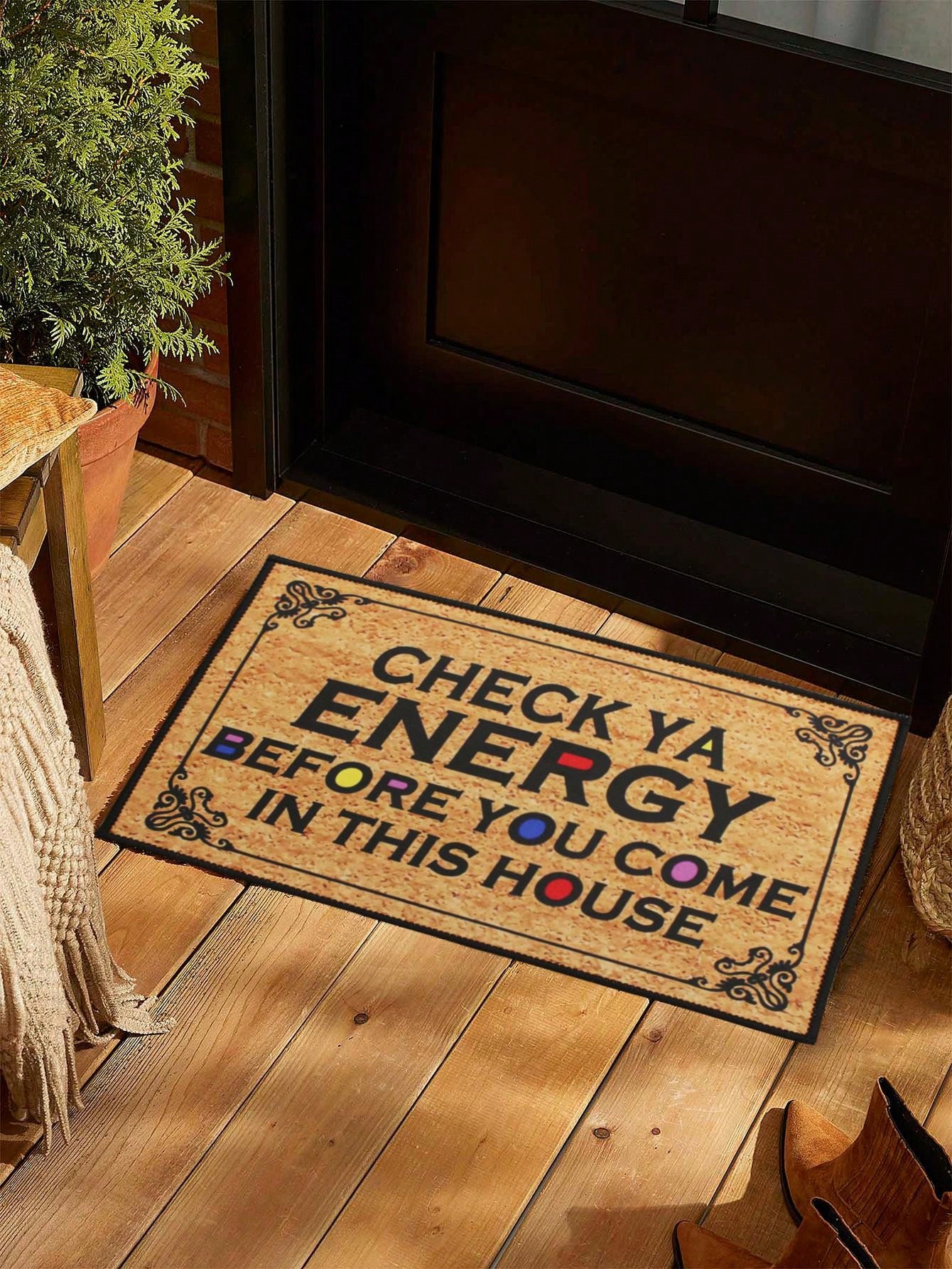 slogan words door mat-1pc | SHEIN USA