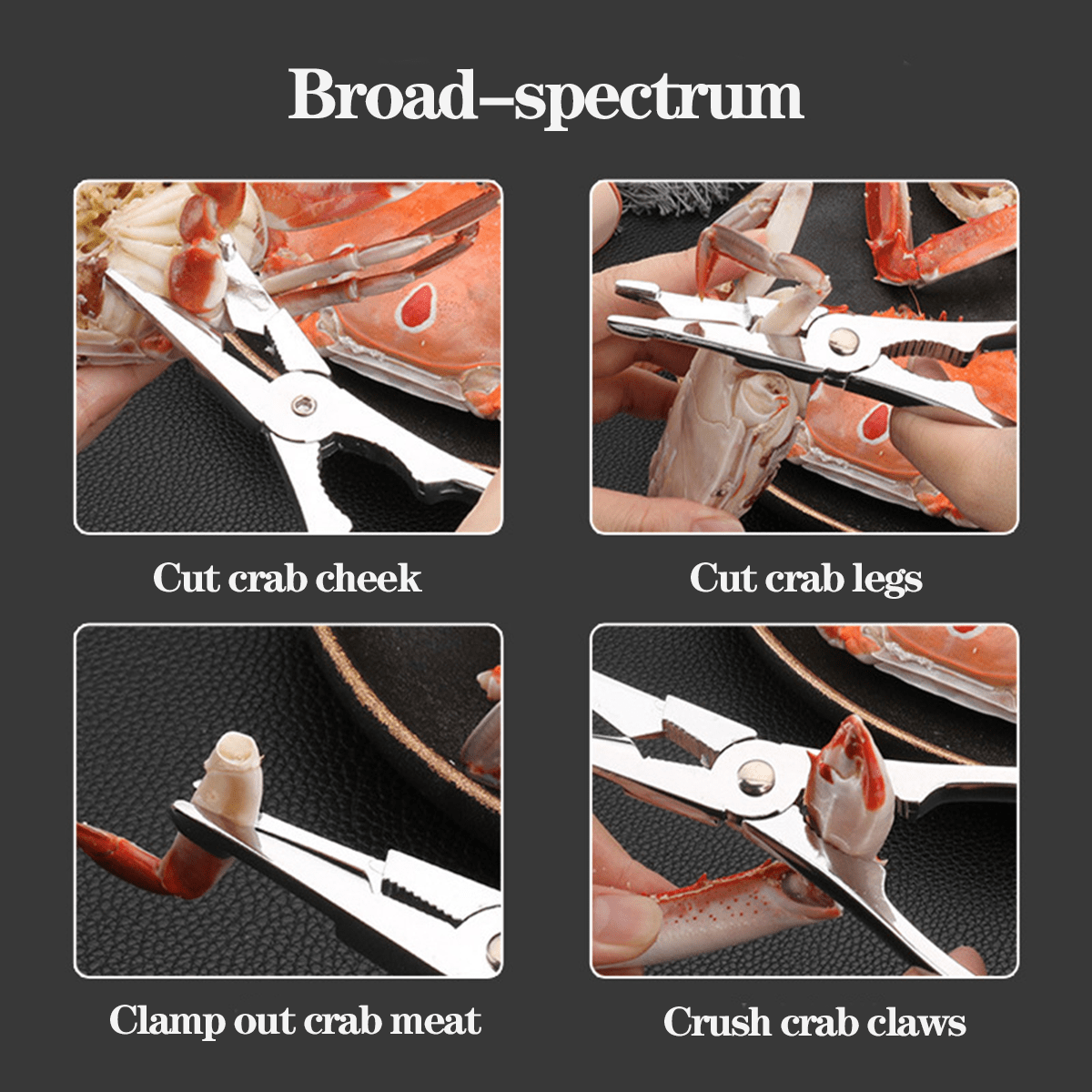 Crab eating tool Crab clamp tool Peeling hairy crab clamp eating shrimp ...