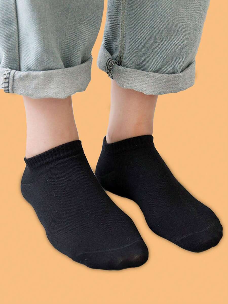 20pairs/set Women's Solid Color Ankle Socks | SHEIN USA