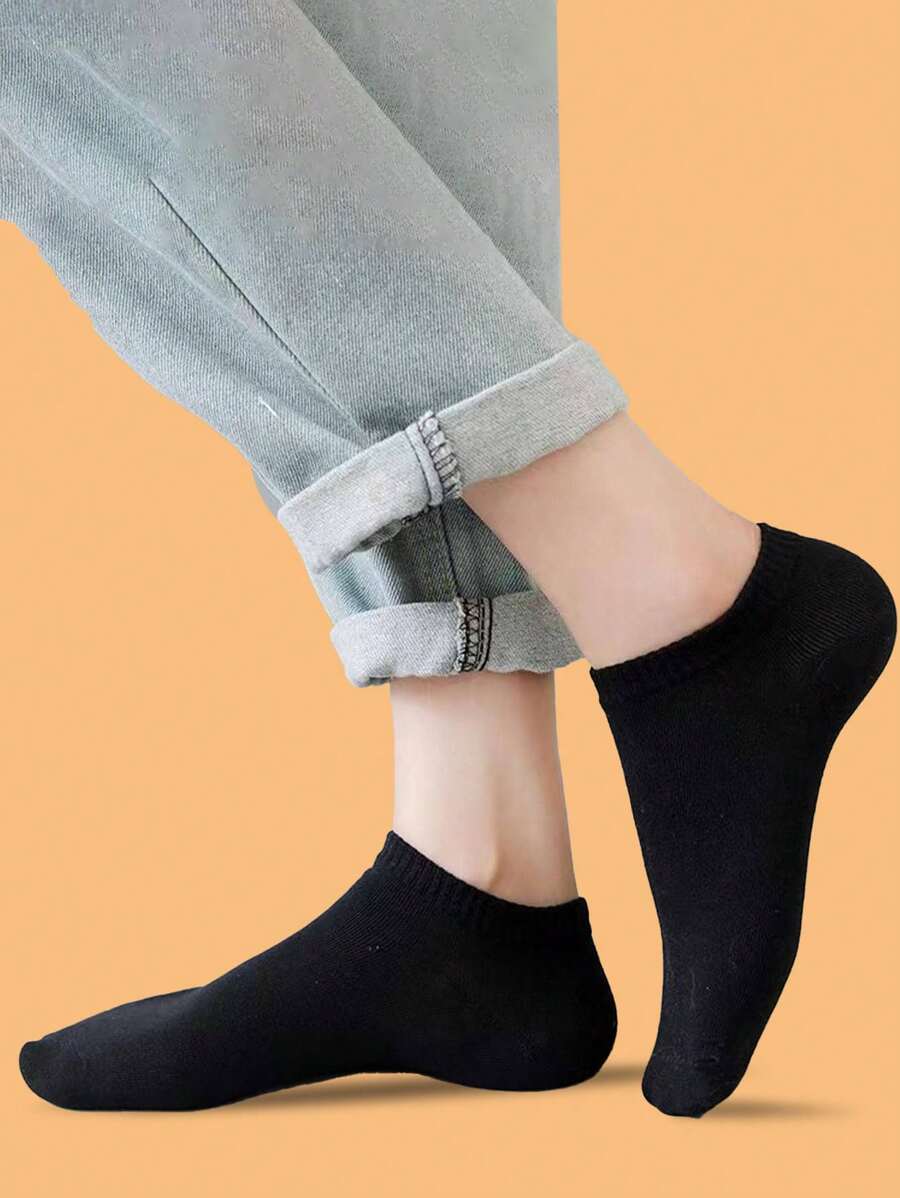 20pairs/set Women's Solid Color Ankle Socks | SHEIN USA