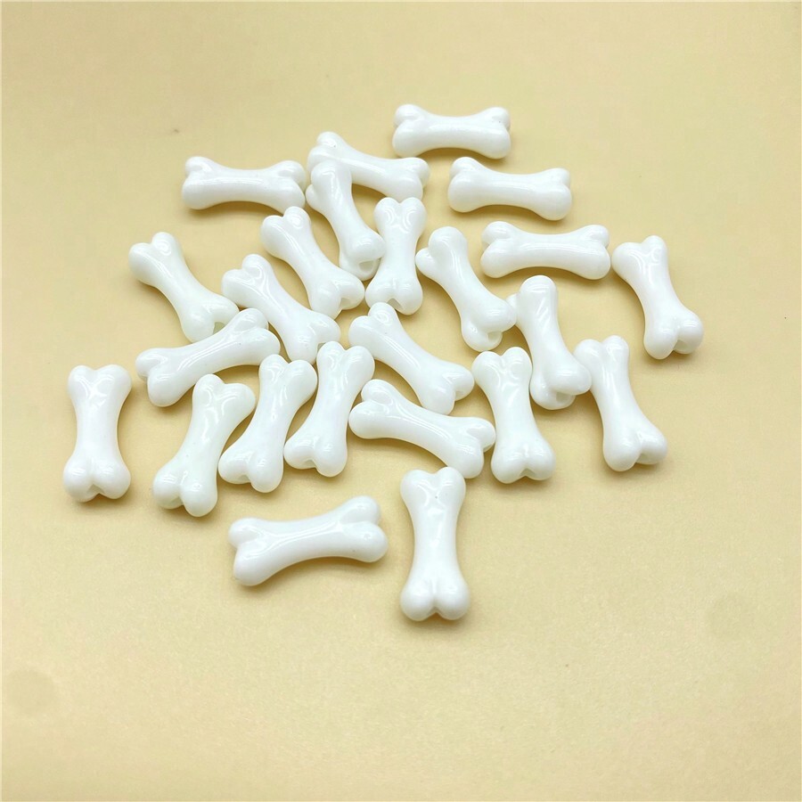 20pcs 9x20mm Bone Shaped Acrylic Beads For Necklace, Bracelet, Earring ...