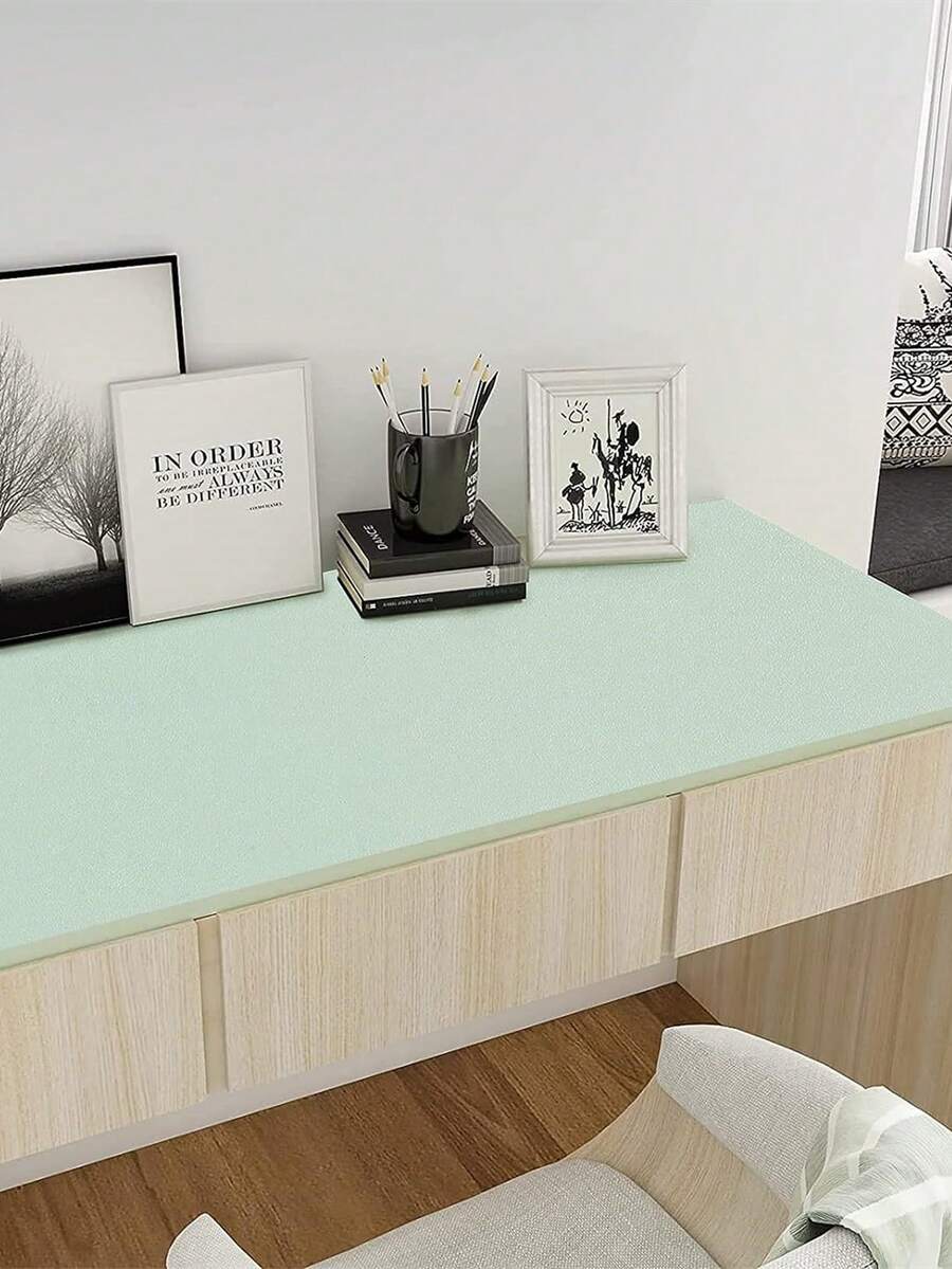 1 Roll Light Green Self-adhesive Sandblasted Green Contact Paper ...