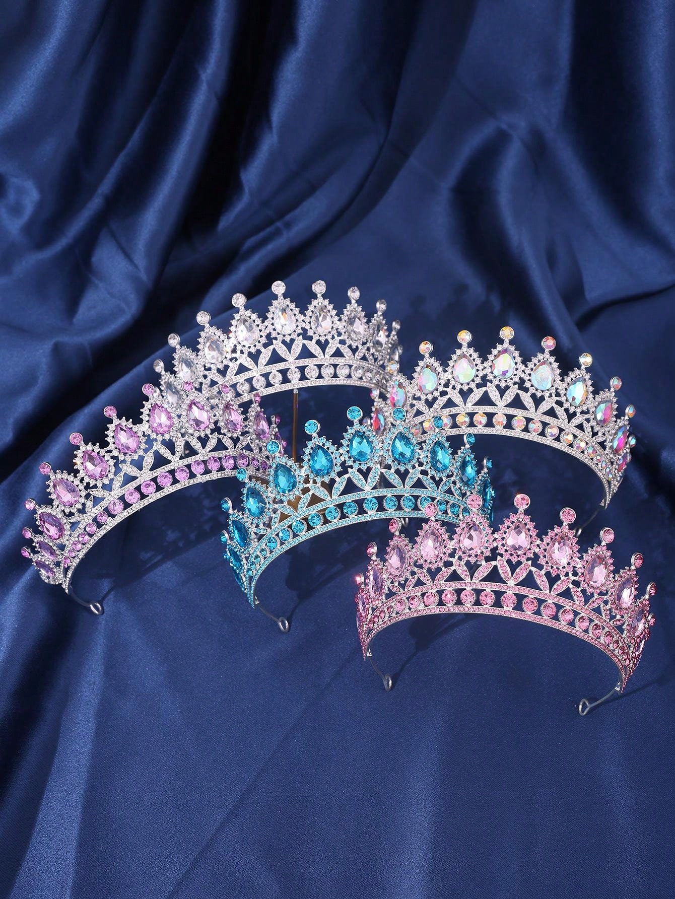 1pc Vintage Crystal Embellished Crown | SHEIN USA