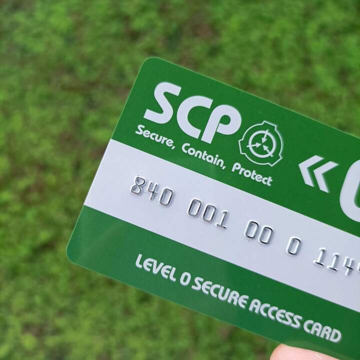 1pc Level 0 Security Clearance Key Card Of Scp Foundation For Cosplay ...