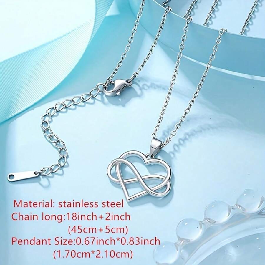 aunt niece Infinity heart stainless steel necklace | SHEIN USA