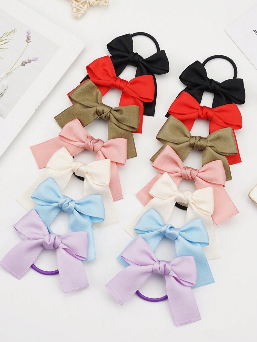 14Pcs Hair Bows For Toddler Girl Ribbon Bows Hair Ties Toddler Bows ...