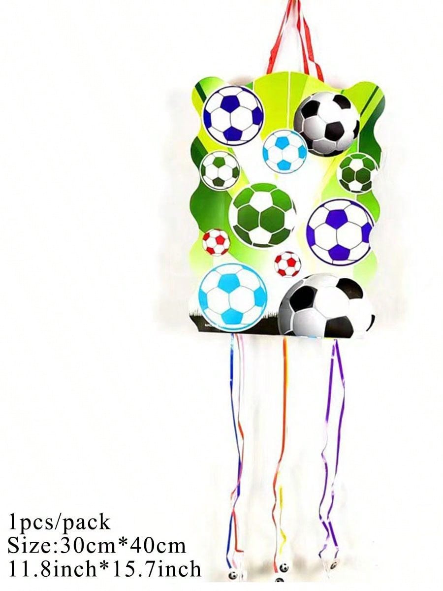 1pc Football Pinata, Green Football Pattern Pinata For Kids' Birthday ...