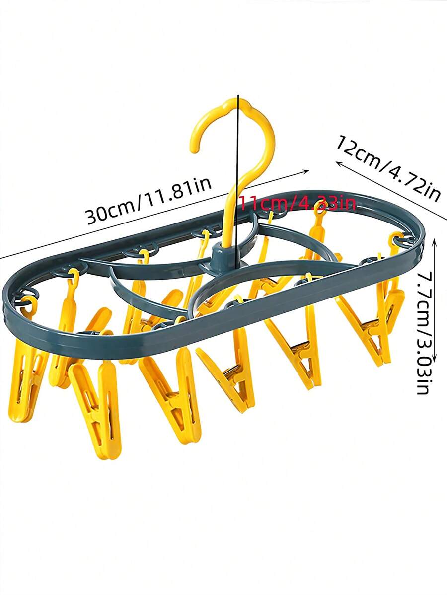 1pc Plastic Drying Rack, Modernist Two Tone Clothes Drying Rack For ...
