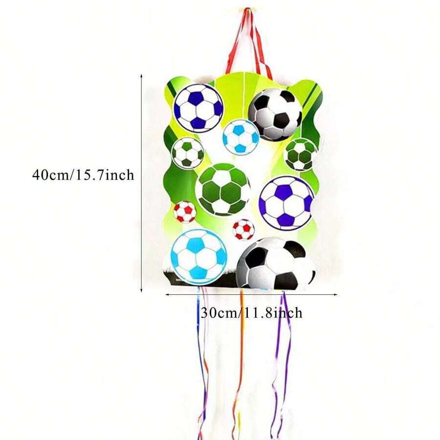 1pc Football Pinata, Green Football Pattern Pinata For Kids' Birthday ...