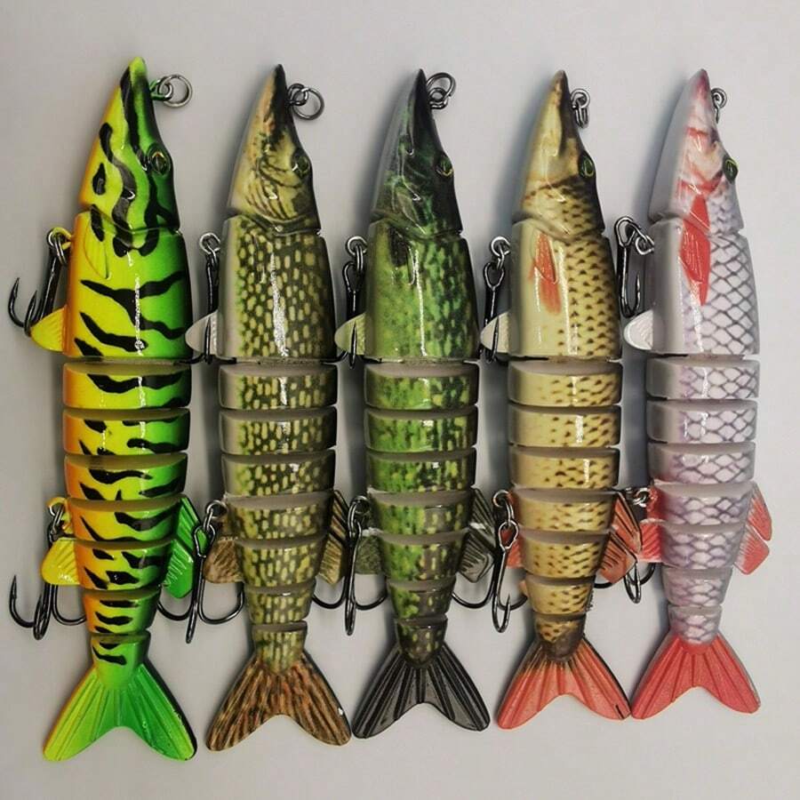 1pc Fishing Lures for Bass Trout, Multi Jointed Swimbaits, Pencil ...