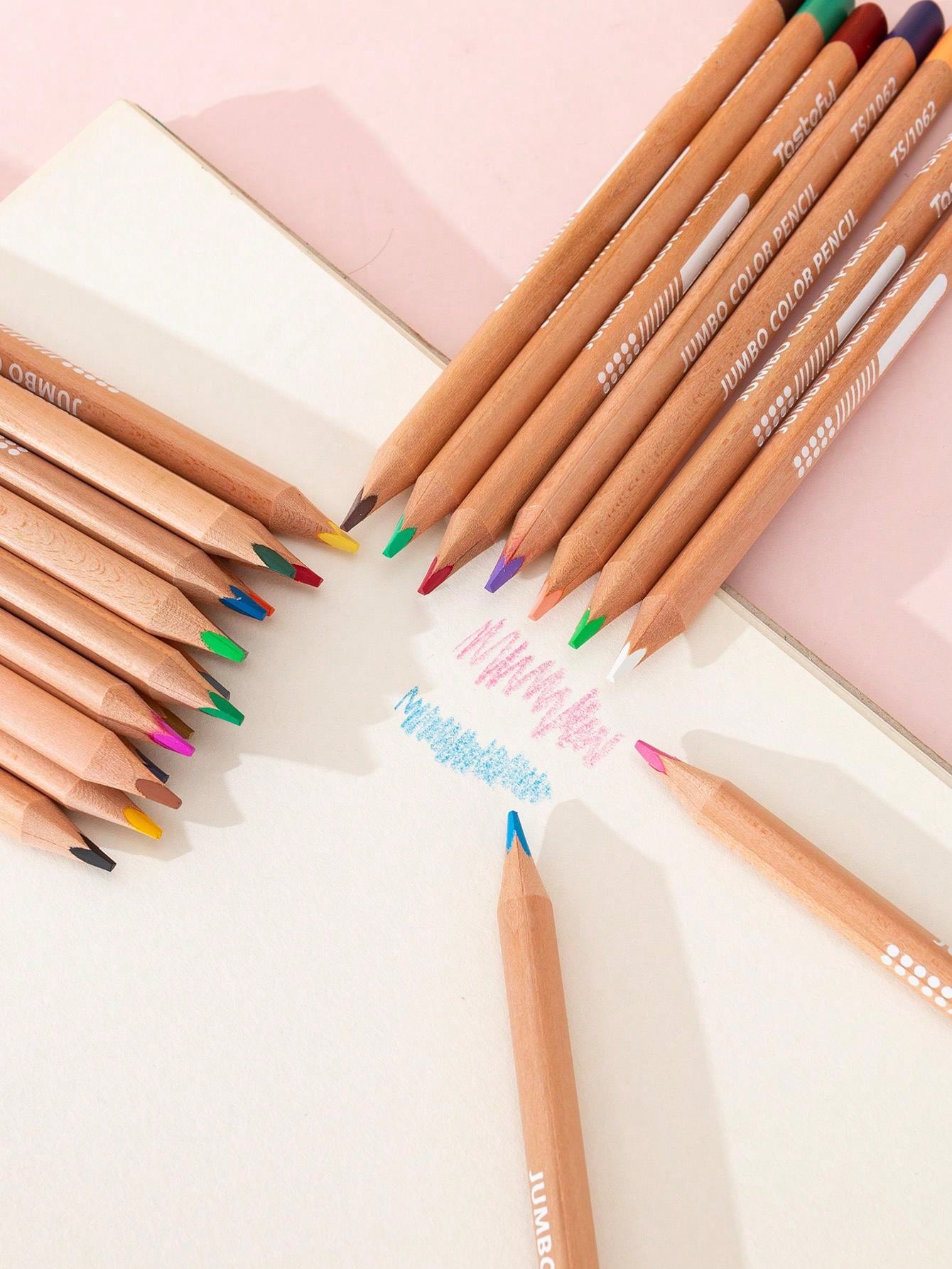 24-color Large Triangle Shaped Colored Pencils For Students Drawing ...