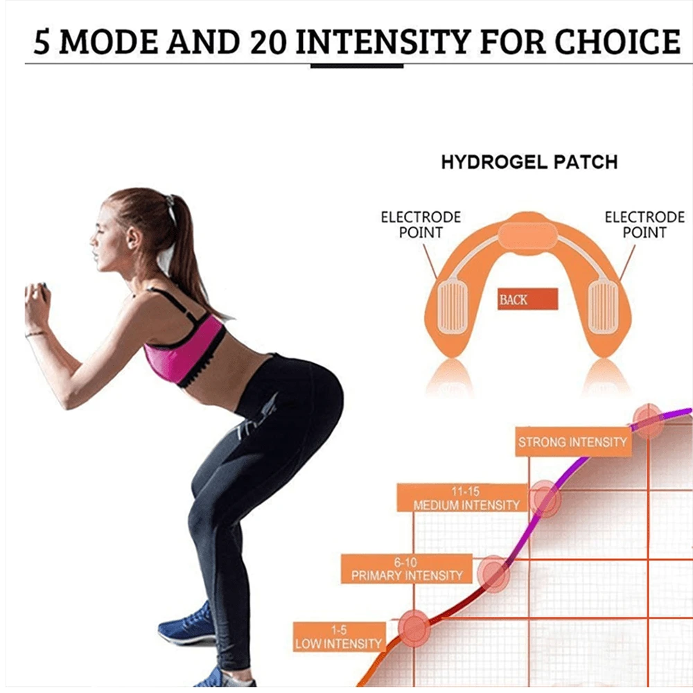 Hip Trainer EMS Battery Operated Wearable Buttock Toner Trainer ...