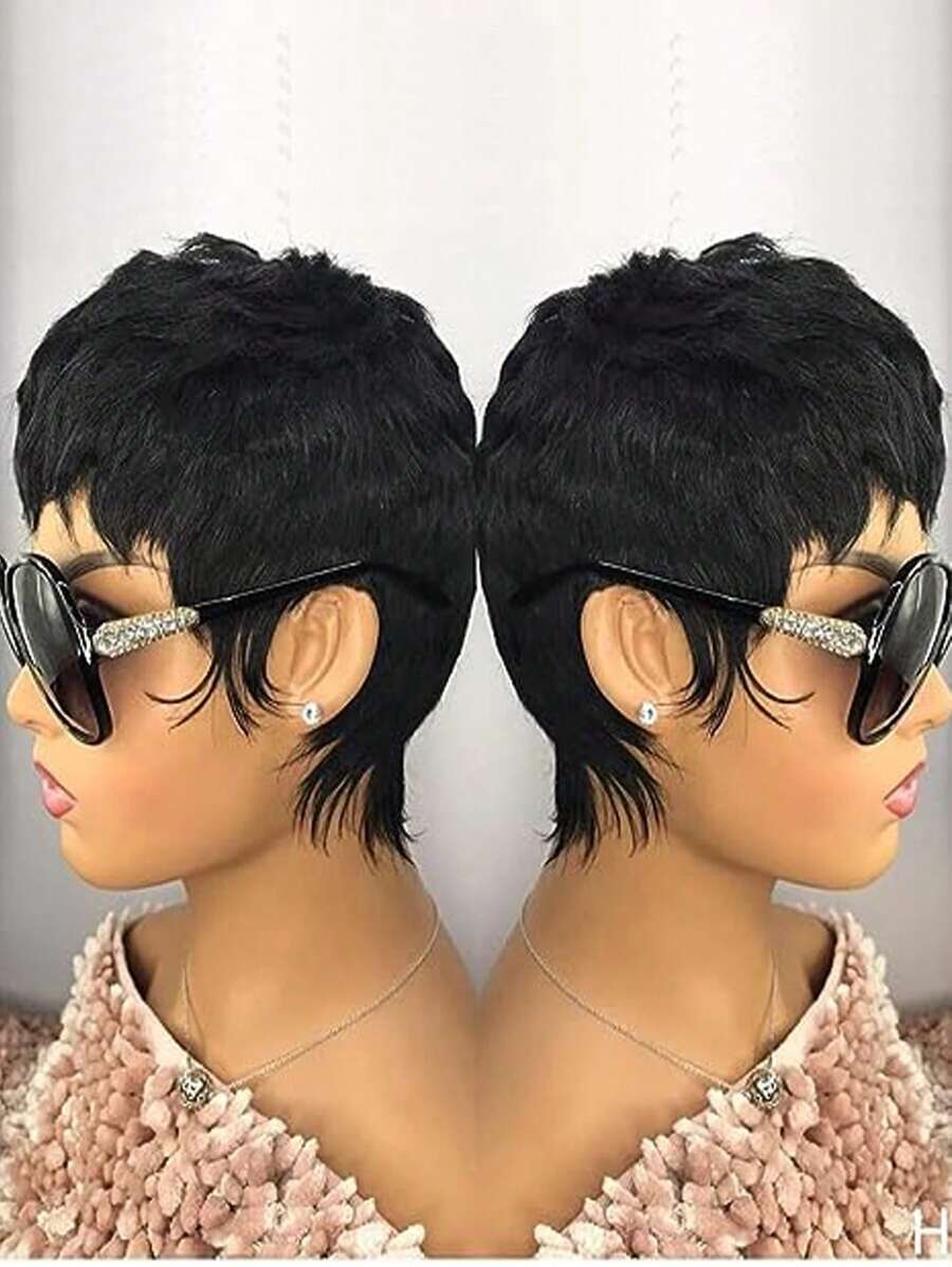 Pixie Cut Wig for Short Layered Pixie Cut Wigs Summer Hairstyle 1b ...