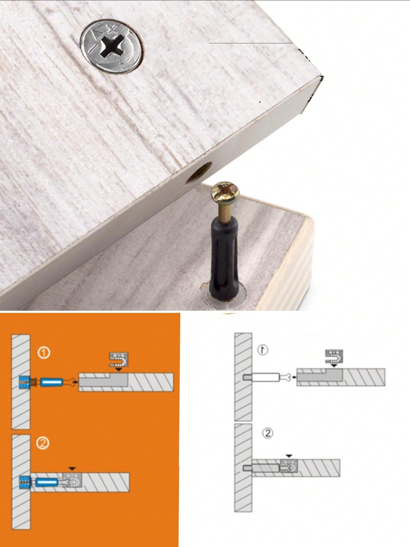 100 Set Furniture Connecting Hardware Cam Lock Fasteners Kit,Cam ...