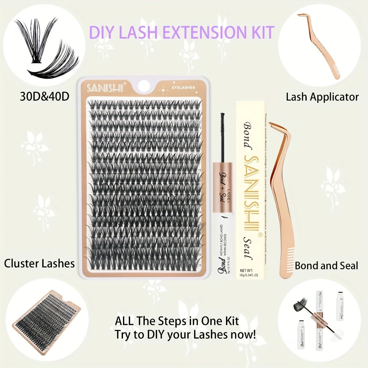 Diy Eyelash Extension Kit 320pcs Natural Thick Flare Individual Lashes ...