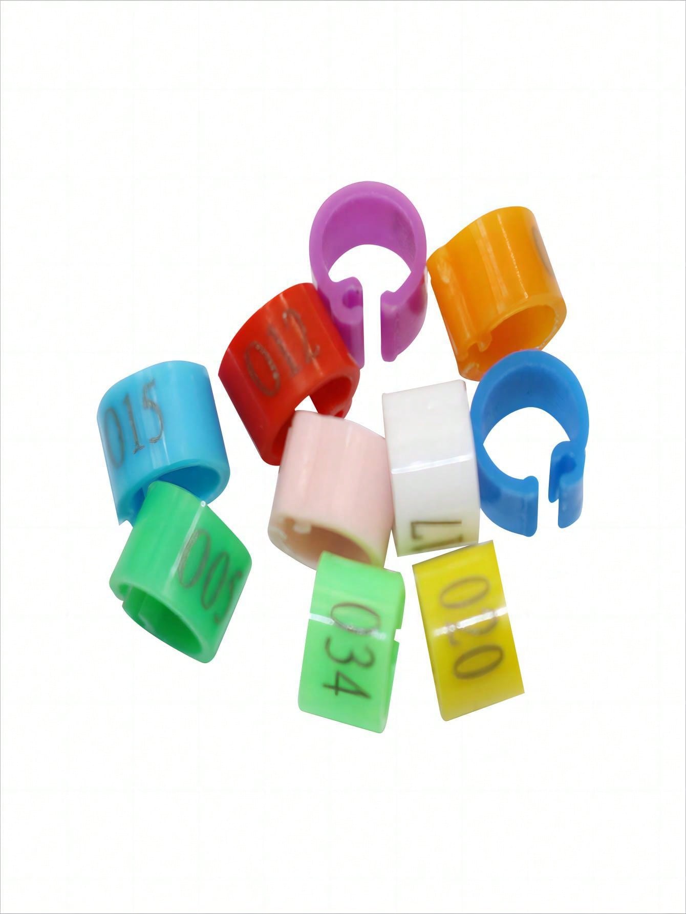 100pcs Orange Numbered Bird Leg Bands For Poultry, Parrots, Pigeons ...