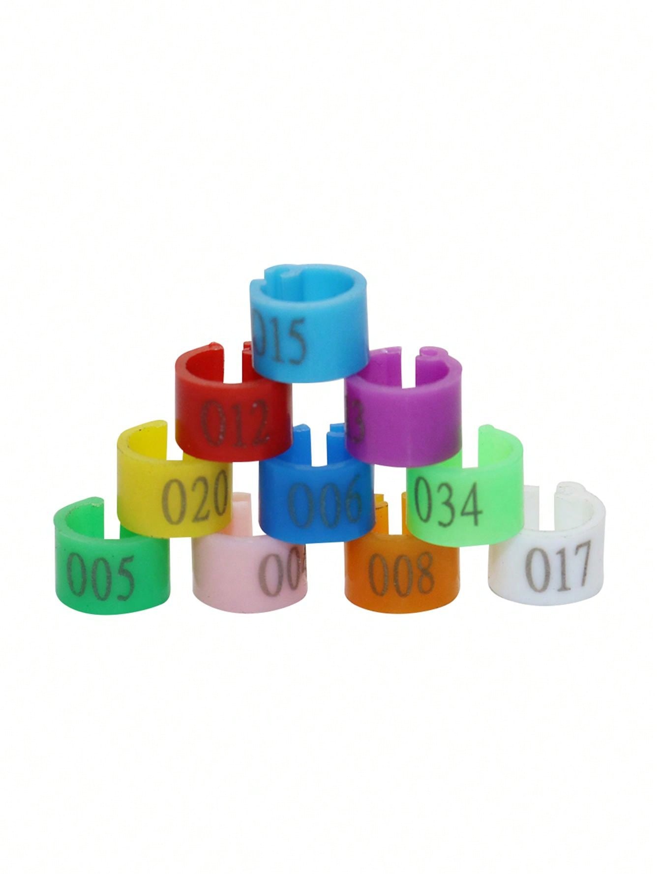 100pcs Purple Digital Bird Leg Bands, Identification Rings For Poultry ...