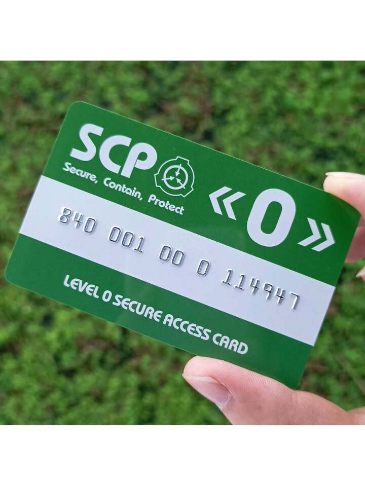 1pc Level 0 Security Clearance Key Card Of Scp Foundation For Cosplay ...