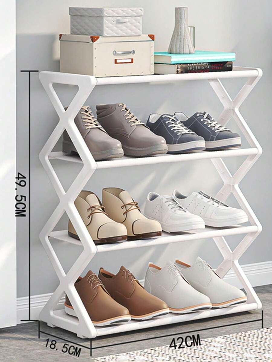 Multi-functional Shoe Organizer with X-shaped Cloth Dustproof Rack ...