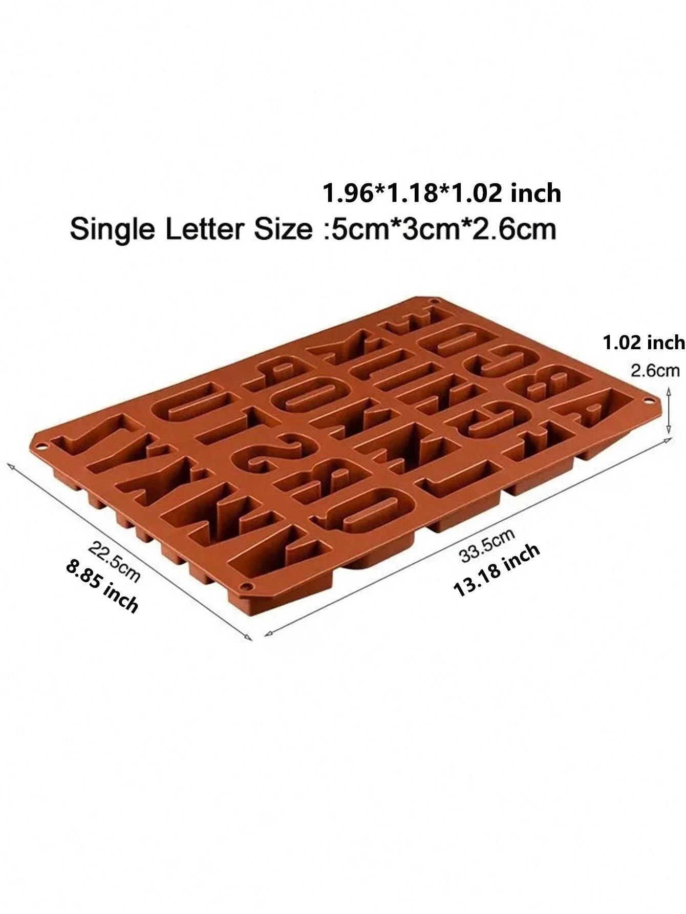 Letter Concrete Mold Alphabet Decorative Silicone Plaster Mold Large 3D ...