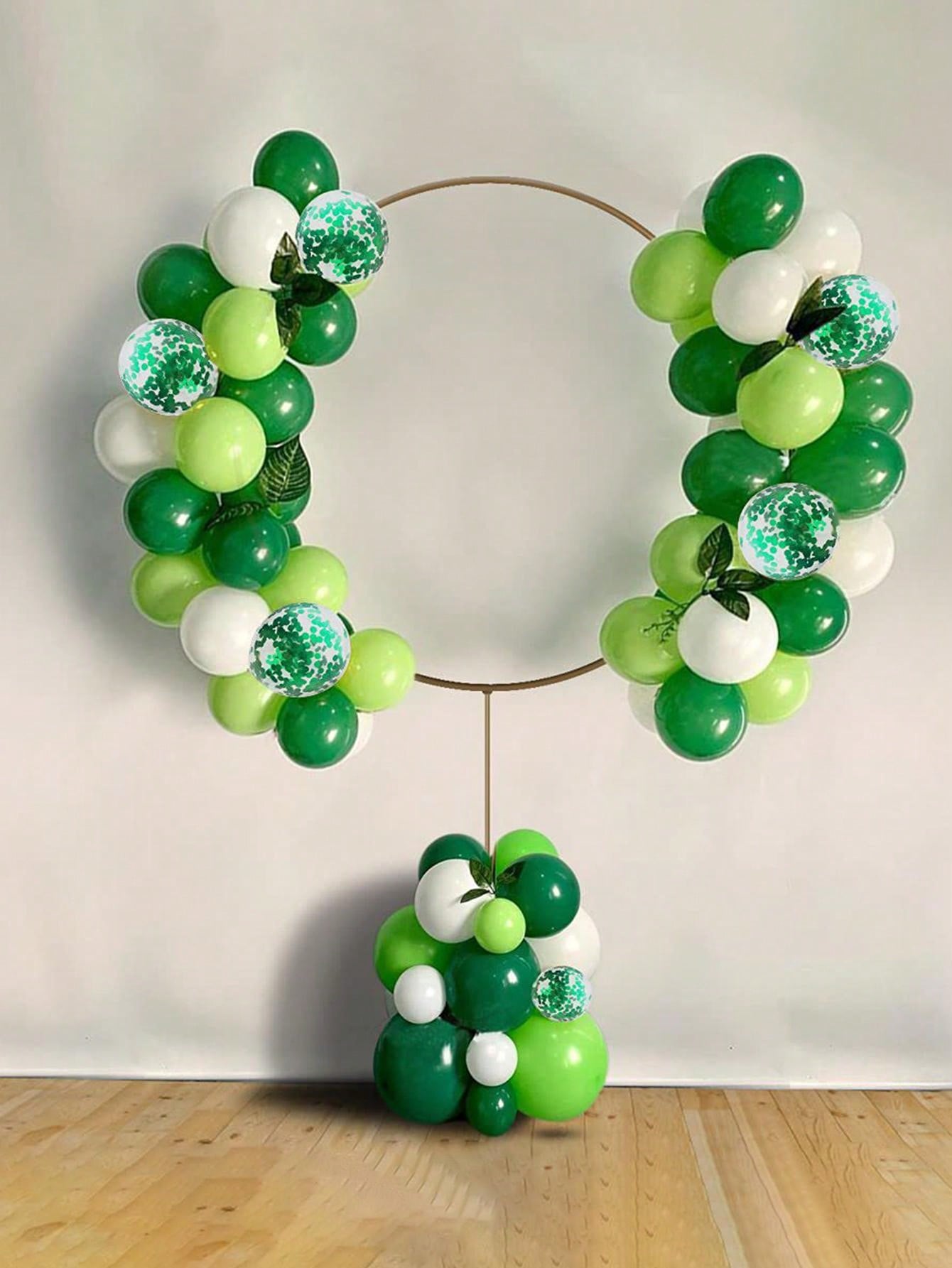40pcs Green Balloon Set With Metallic & Patterned Balloons, Jungle Zoo ...