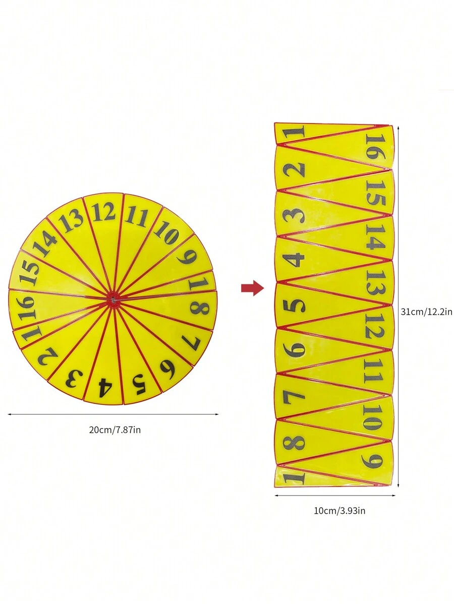 Magnetic Free 16 Partition Circular Area & Perimeter Display Calculator ...
