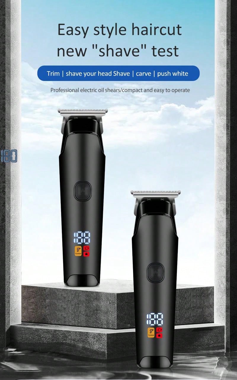 Two-speeds Adjustable Hair Trimmer for Men Cordless Barber Clipper Set ...