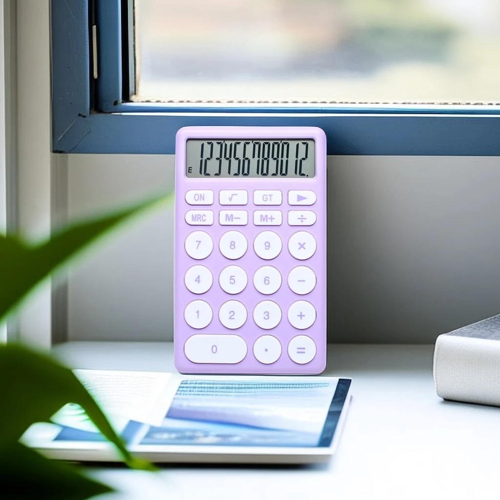 1pc Large Display Calculator, Cute & Creative Macaron Colored Portable ...