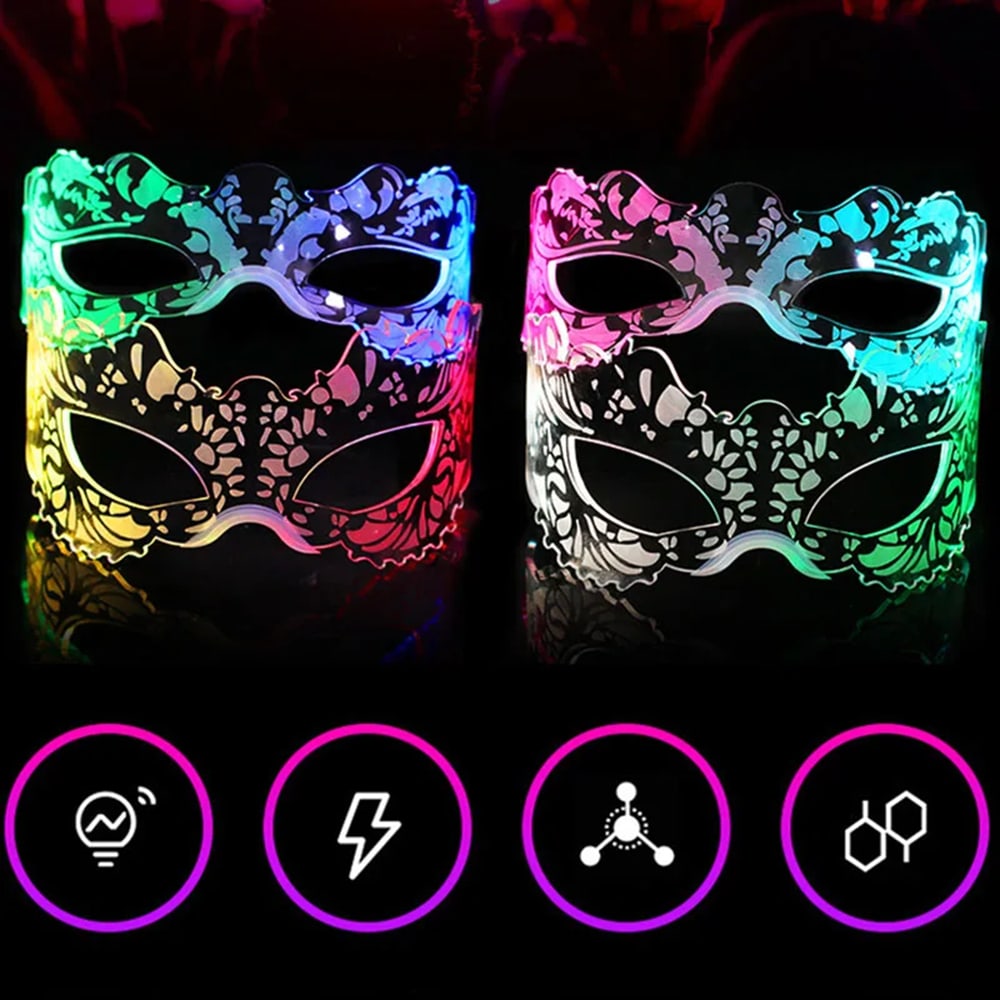 1 pcs Cool Luminous Colorful LED Light Up Glasses Glowing Neon Light ...