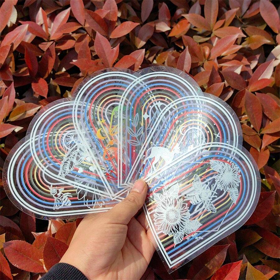 1pc Sun Catcher Colorful Rainbow Prism Static Cling Window Film Glass ...