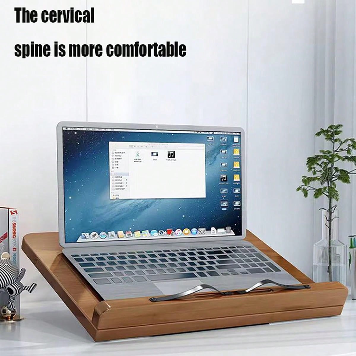 Reading Rack Bamboo Multi-functional Bookshelf Desk Foldable Double ...