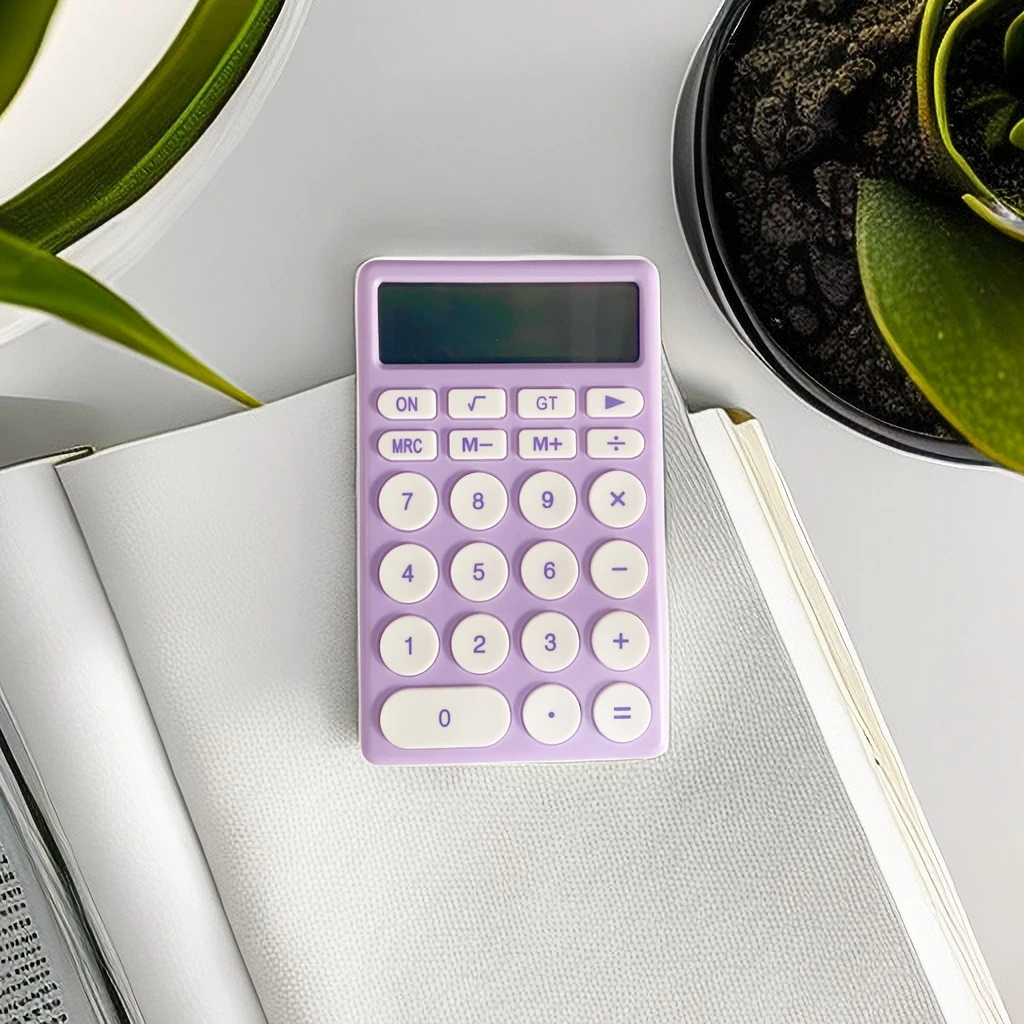 1pc Large Display Calculator, Cute & Creative Macaron Colored Portable ...