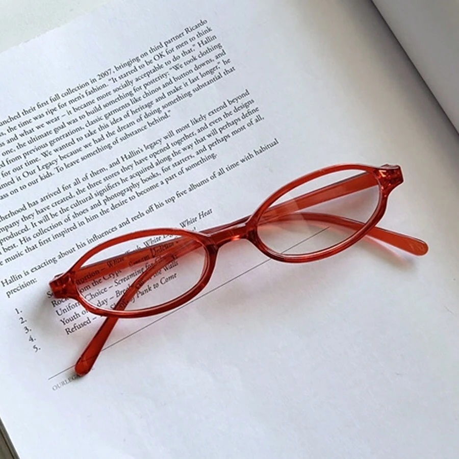 Y2k Aesthetic Retro Red Decorative Eyeglasses, Japanese Style Small ...