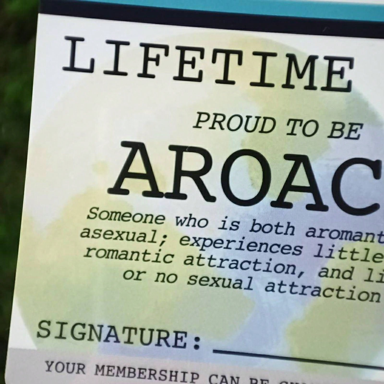 1pc Aroace Id Card, Perfect Rainbow Community Gift | SHEIN USA