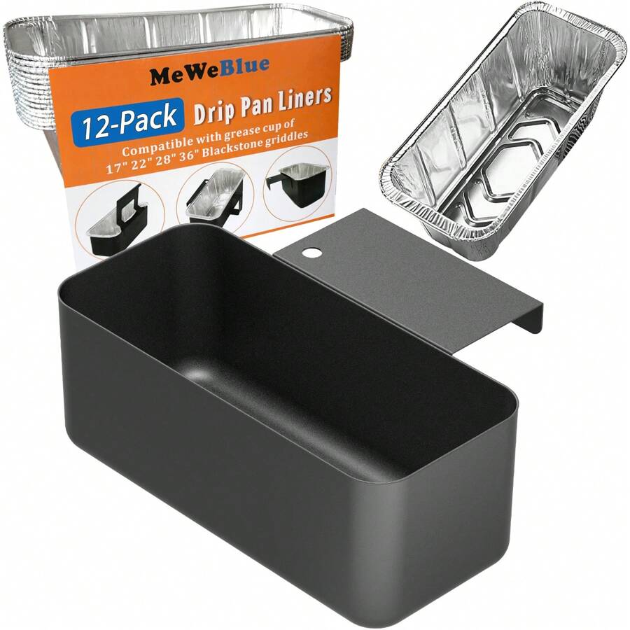 Grease Catcher for Blackstone Griddle with 12 Pack Blackstone Grease ...