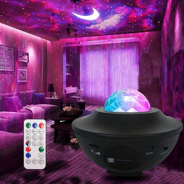1pc Galaxy Projector, 4 In 1 Moon Star Projector With LED Nebula Cloud ...