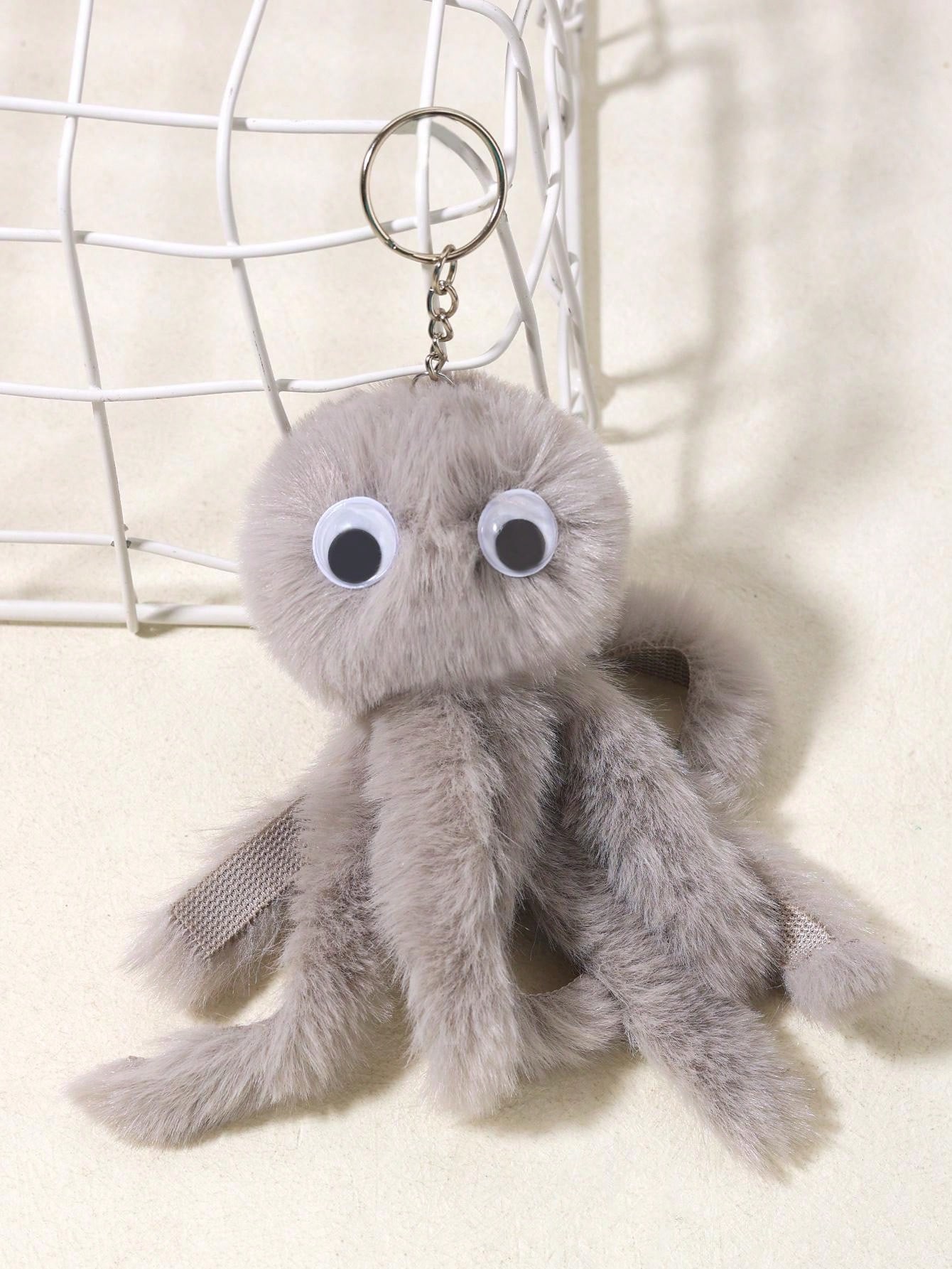 Fuzzy Octopus Charm Keychain | SHEIN UK