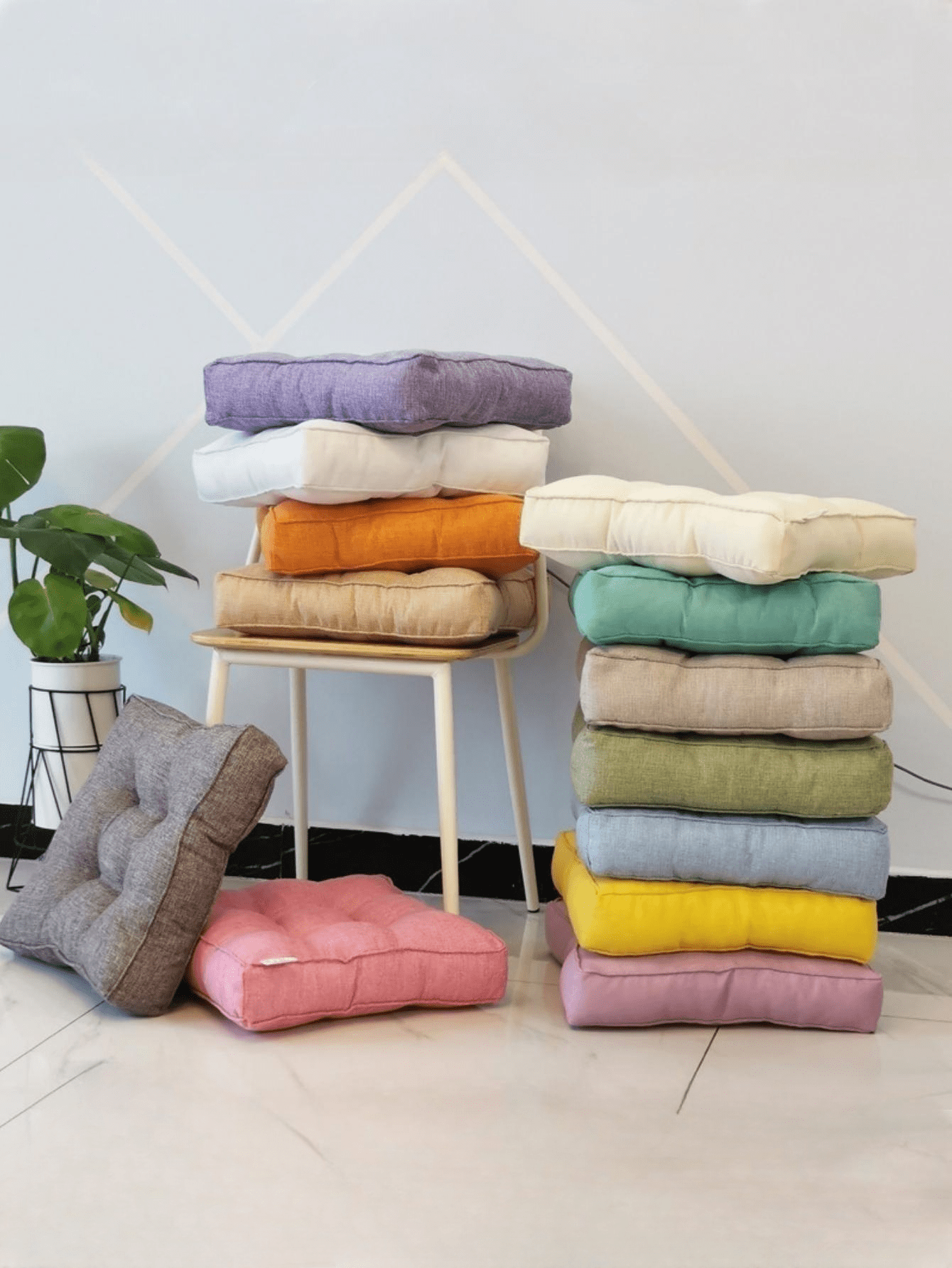 3d Thickened Linen-like Seat Cushion, Compression Delivery Floor Mat ...