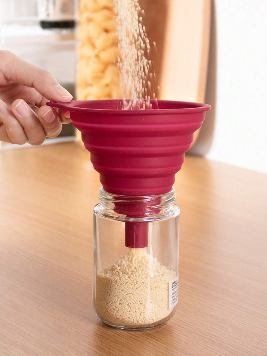 Household Oil Funnel With Large Diameter, Silicone, Extendable ...