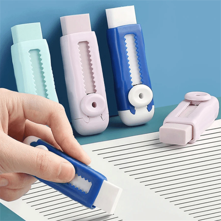 2pcs Retractable Erasers With Replaceable Refills, Clean And No Traces ...